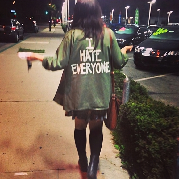 Jac Vanek | Jackets & Coats | Jac Vanek I Hate Everyone Military Jacket ...